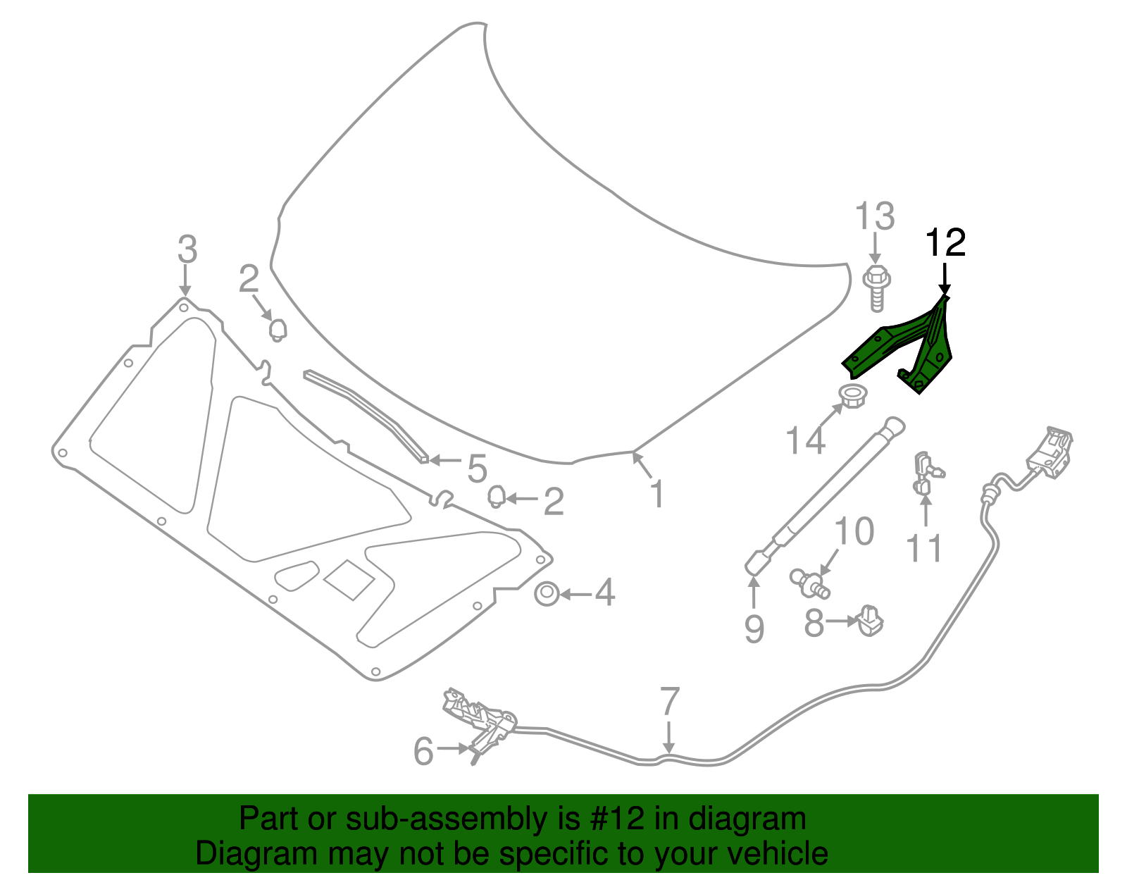 2016-2023 Nissan Maxima Hinge 65401-4RA0A | Boro Nissan Parts