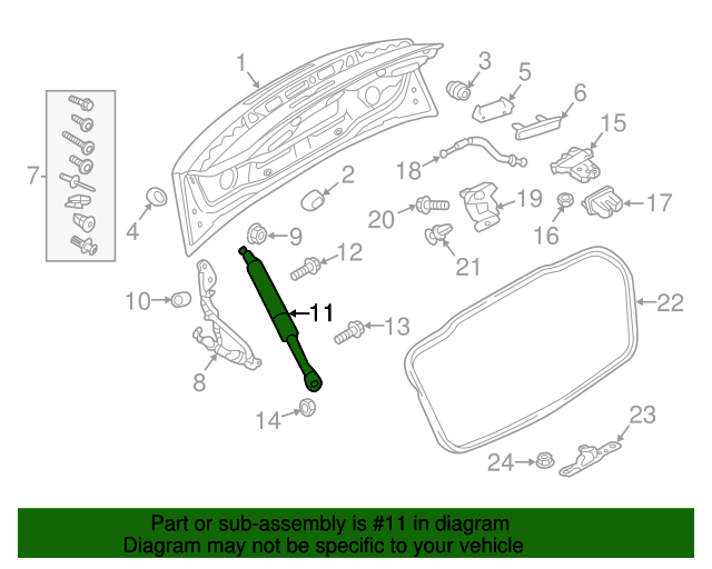 2015-2019 Audi Strut 8V7-827-552-A | OEM Parts Online