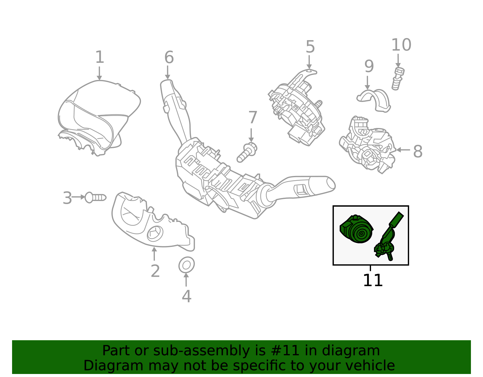 Genuine Ignition Lock Assembly for 2018-2024 Hyundai | Part# 81900 ...