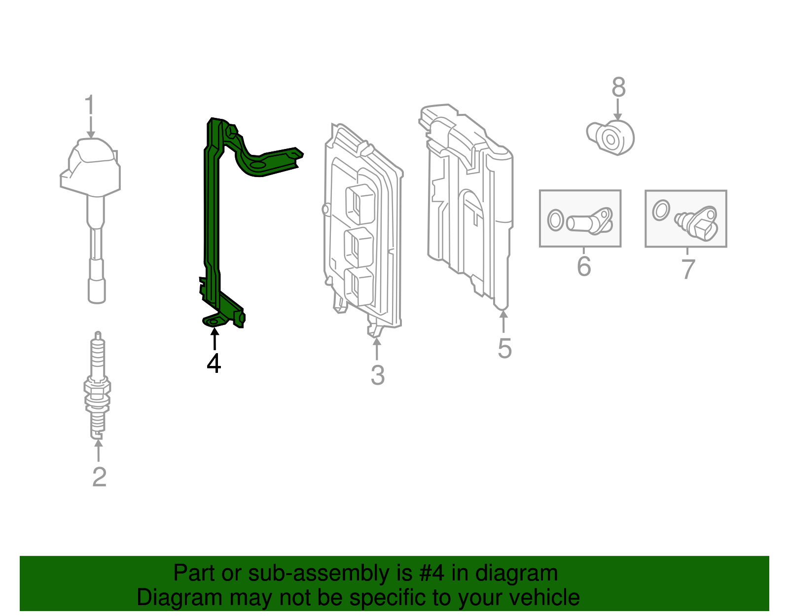 37821-5K0-A00 - ECM Bracket 2014-2015 Honda Accord | Honda Parts Online