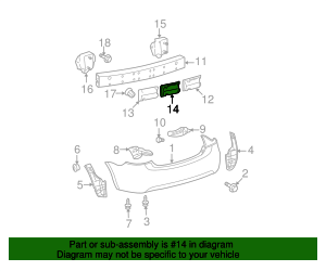 52483-52020 - Center Bracket - 2000-2012 Toyota | OEM Genuine Toyota Parts