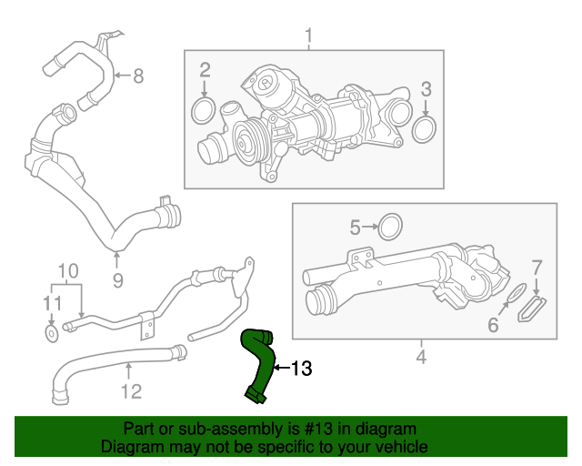 2016-2019 Infiniti Lower Hose 21308-HG00A | Genuine Infiniti Parts
