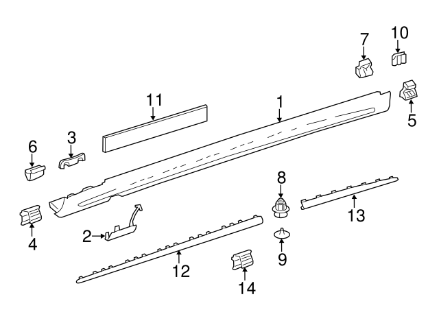222-694-77-82 - Rear Molding 2014-2019 Mercedes-Benz | Mercedes-Benz ...