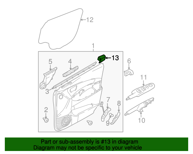 2006-2009 Hyundai Tucson Armrest 82350-2E010-Z9 | QuirkParts