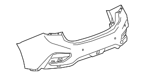 2016-2019 Chevrolet Cruze Rear Bumper Cover 19354101 GM | GMPartsDirect.com