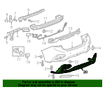 2016-2019 Chevrolet Cruze Rear Lower Bumper Cover 23403036 GM ...