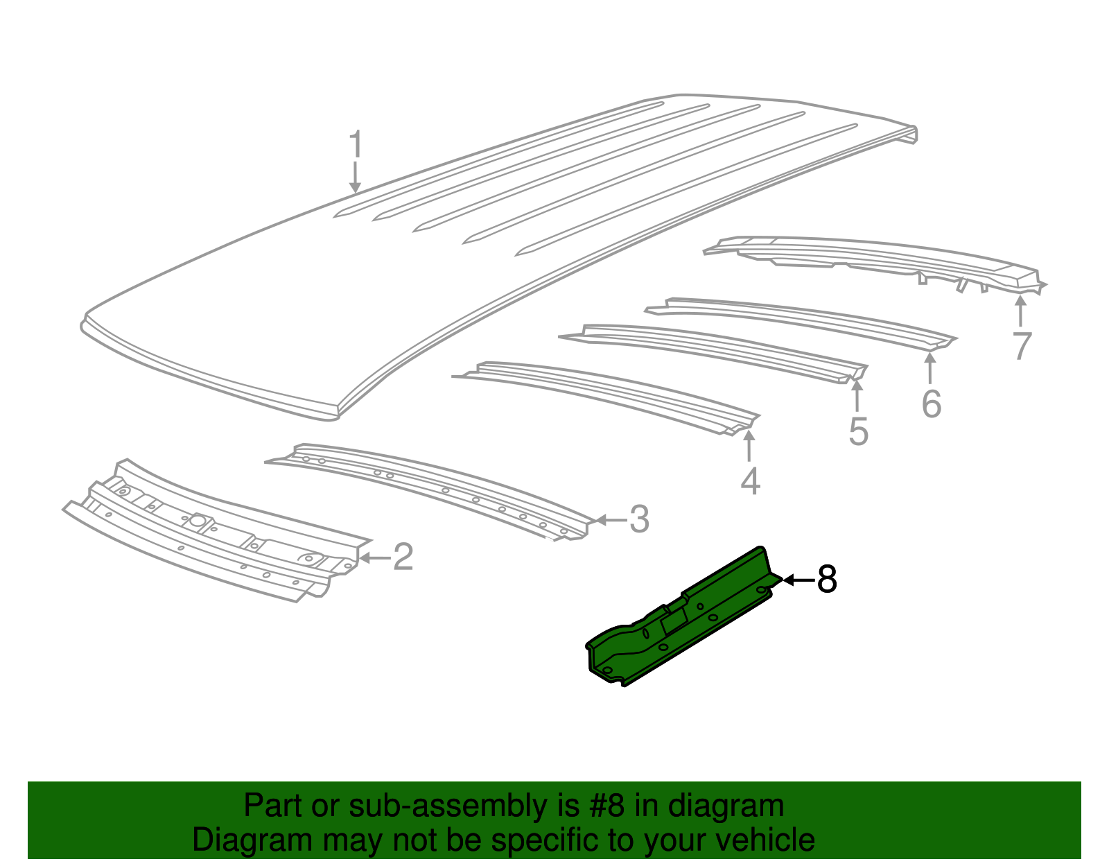 2009-2014 Volkswagen Routan Side Rail 7B0-817-558-A | OEM VW Parts Haus