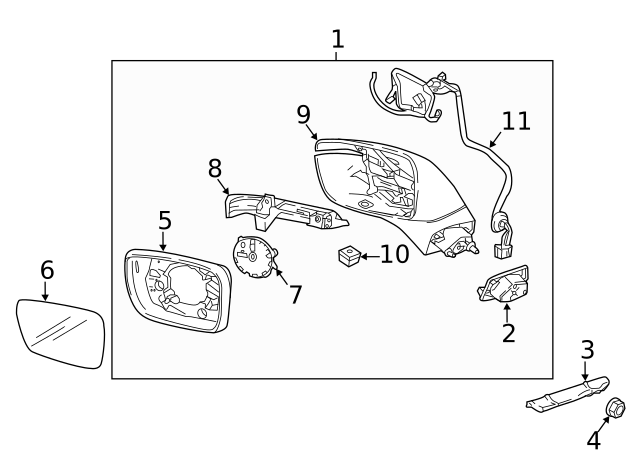2020-2024 Buick Enclave Primed Passenger Side Door Mirror 84860604 | GM ...