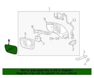 2018-2024 Buick Enclave Passenger Side Door Mirror Glass 84077035 ...