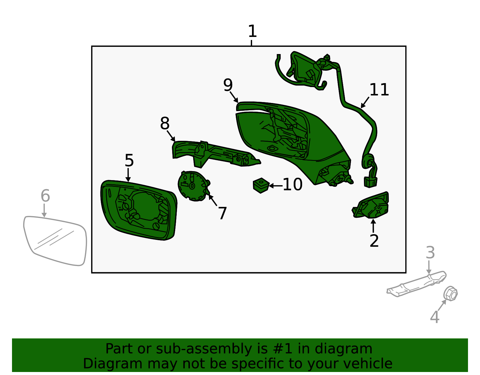 2018-2019 Buick Enclave Mirror Assembly 86523301 GM | GMPartsDirect.com