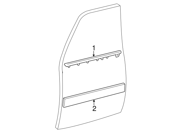 1998-2007 Toyota Land Cruiser Door Window Belt Weatherstrip (Right ...