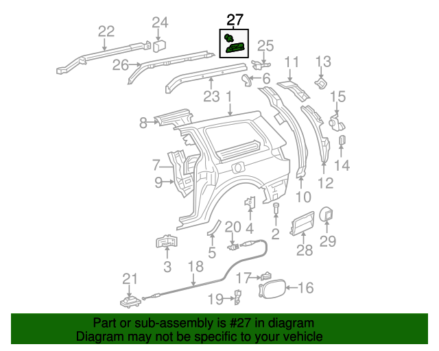 2004-2010 Toyota Sienna Molding 68374-08011 | Toyota Parts Center