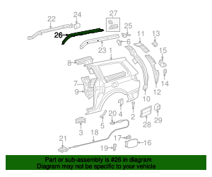 2004-2010 Toyota Sienna Molding 61067-08010 | OEM Parts Quick