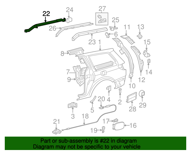 68308-08020 - Upper Rail - 2004-2010 Toyota Sienna | OEM Genuine Toyota ...