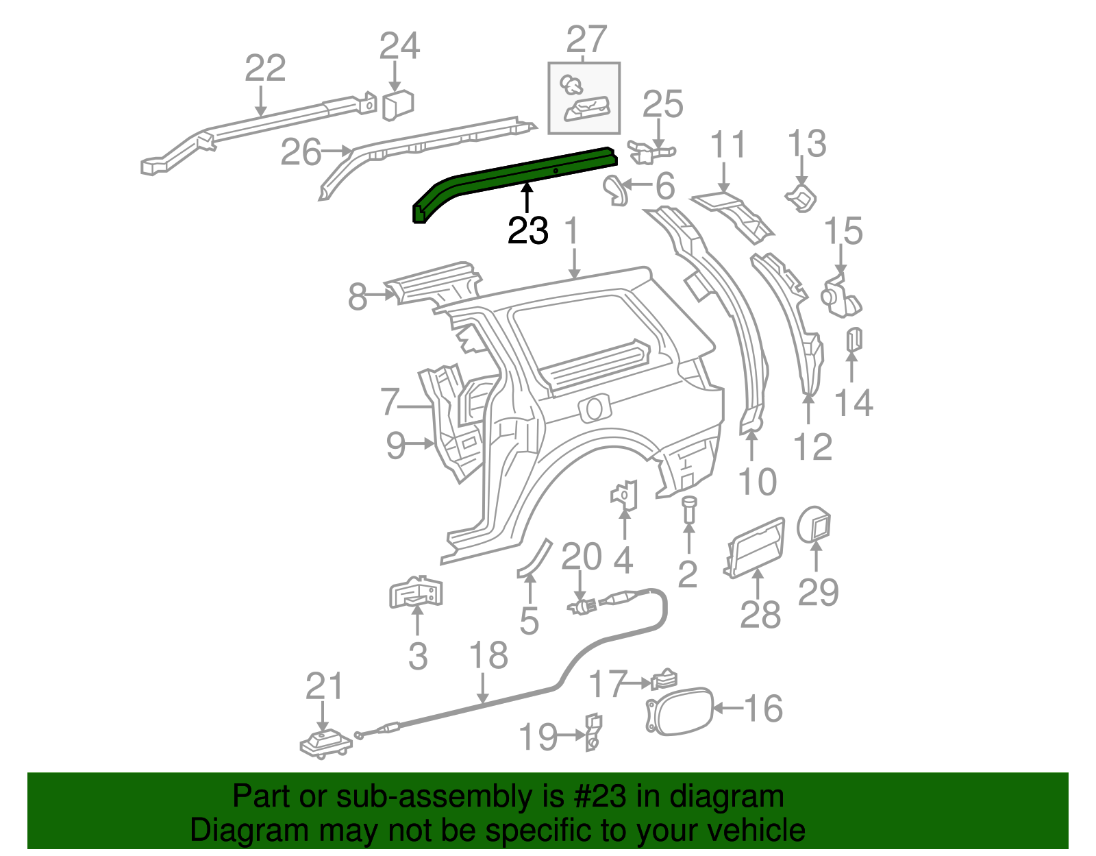 2005-2010 Toyota Sienna Center Rail 68304-08031 | Sparks Parts