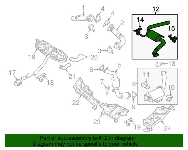 2009-2010 Volkswagen Touareg Intermediate Pipe 7L8-254-400-RX | OEM ...
