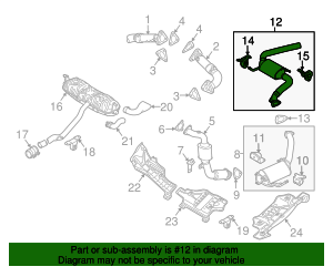 2009-2010 Volkswagen Touareg Intermediate Pipe 7L8-254-400-RX | OEM ...