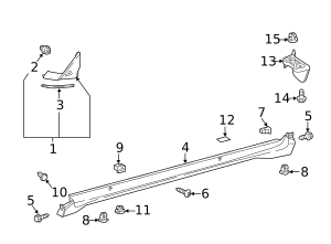 75860-10041 - Rocker Molding - 2018-2021 Toyota C-HR | OEM Genuine ...