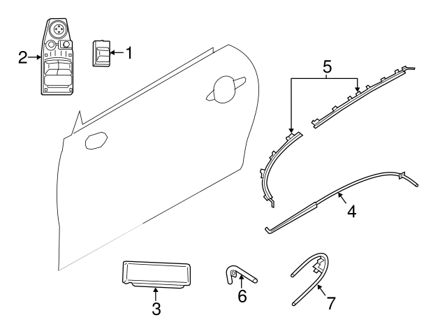 2016-2023 Mini Cooper Window lifter switch, driver's side 61-31-9-354 ...