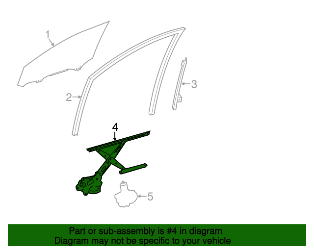 2013-2018 Toyota RAV4 Window Regulator 69802-30280 | Toyota Parts Center