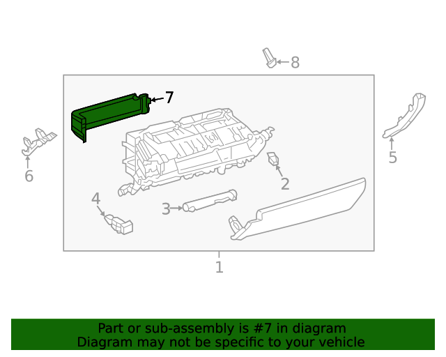 2018-2021 Toyota Glove Box Assembly Lower Cover 55459-06090 | Toyota ...