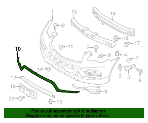 62084-5UA0A - Lower Molding 2016-2017 Infiniti QX50 | Infiniti ...