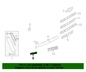 2006-2024 Chevrolet Chrome "AWD" Nameplate (Replaces Part Number ...