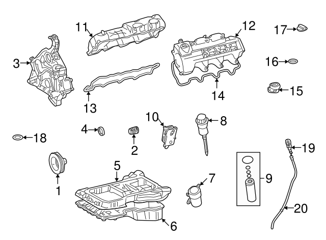 112-010-04-30 - Cylinder Head Cover 1998-2006 Mercedes-Benz | Mercedes ...