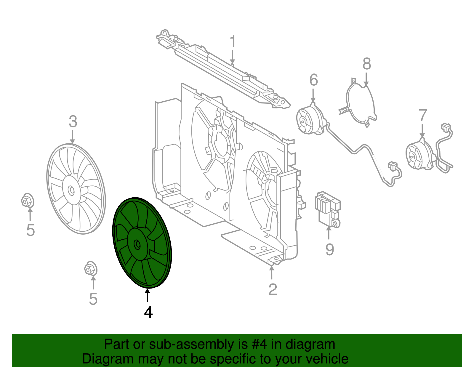 16361-36210 - Engine Cooling Fan Blade 2015-2021 Lexus | AutoNation Parts