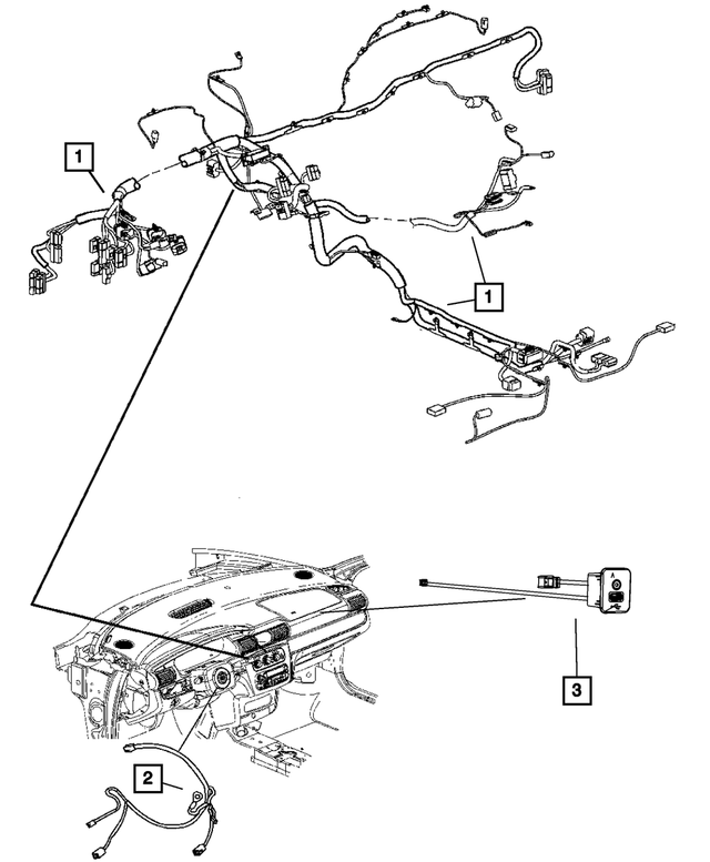 2011 Mopar Instrument Panel Wiring 68061570AD | Mopar Estores