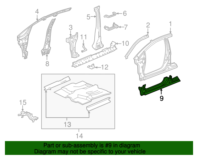 04631-T5R-X00ZZ - Panel R Side Sill - 2018-2020 Honda Fit | Genuine ...