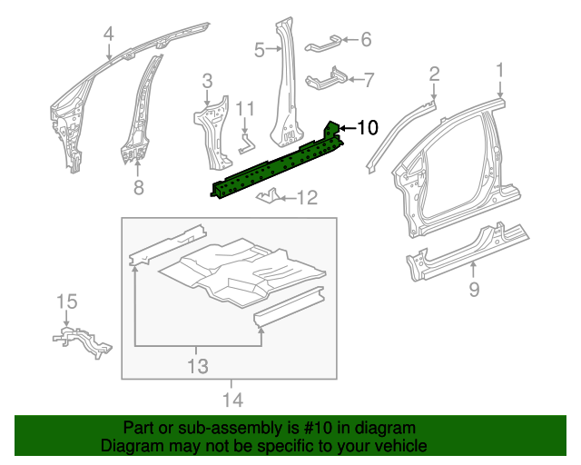 63220-T5R-325ZZ - Rocker Reinforced 2015-2020 Honda Fit | Honda Parts ...