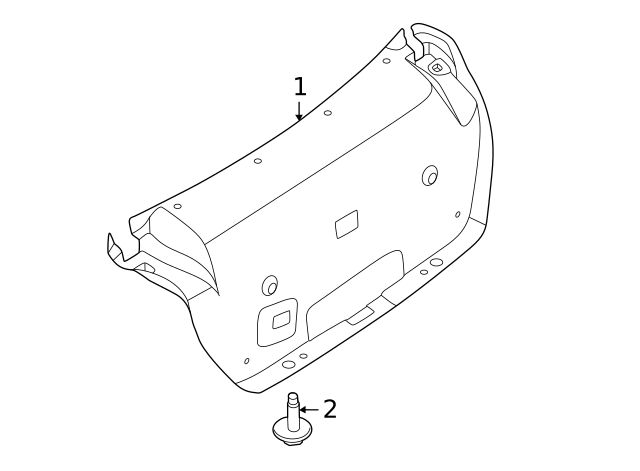 84966-6LE0A - Trunk Lid Trim 2020-2024 Nissan Sentra | Nissan Parts ...