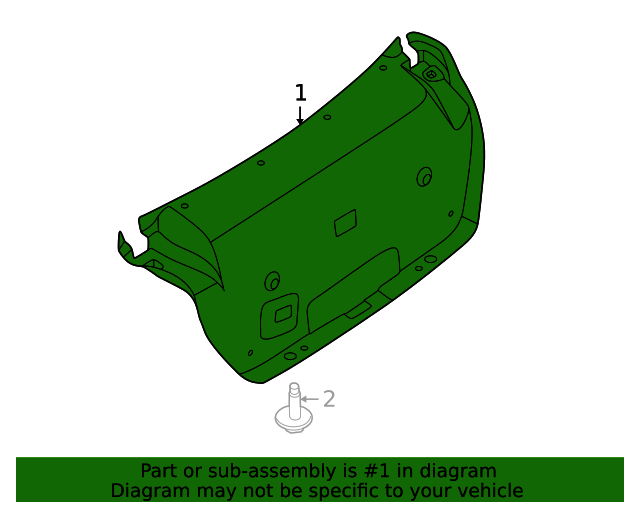 84966-6LE0A - Trunk Lid Trim 2020-2024 Nissan Sentra | Nissan Parts ...