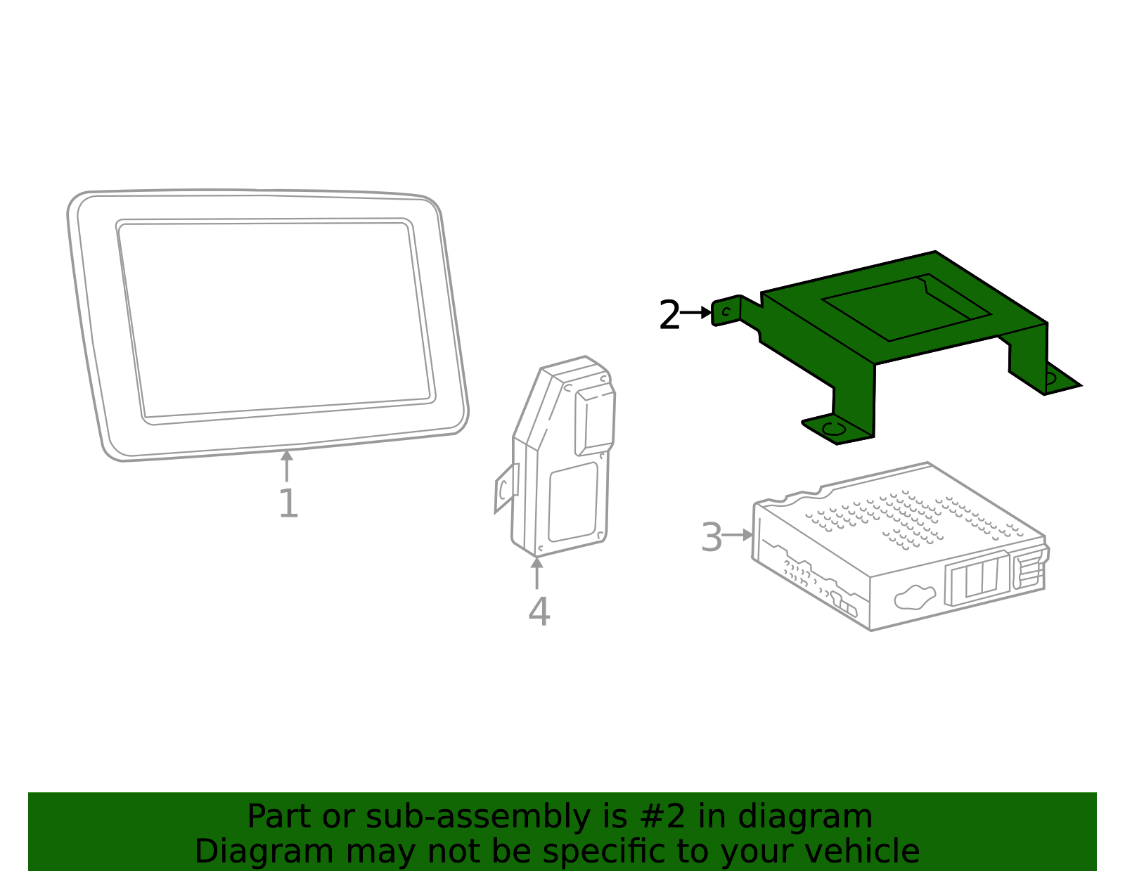 463-689-57-14 - GPS Navigation Control Module Bracket 2006-2016 ...