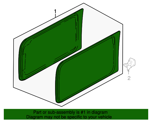 Genuine OEM Ford Part - Window Assembly Side 8L7Z-7829701-B | Genuine ...