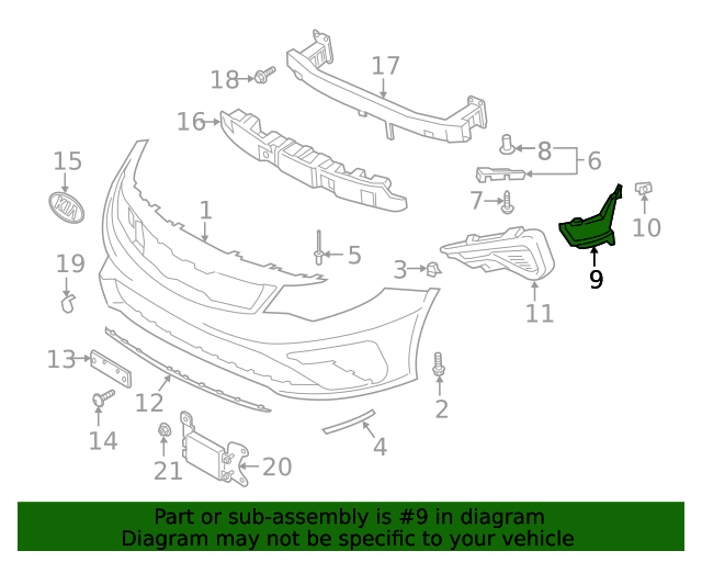 2020 Kia Optima Air Duct - Driver's Side (LH) 86543-D4500 | TascaParts.com
