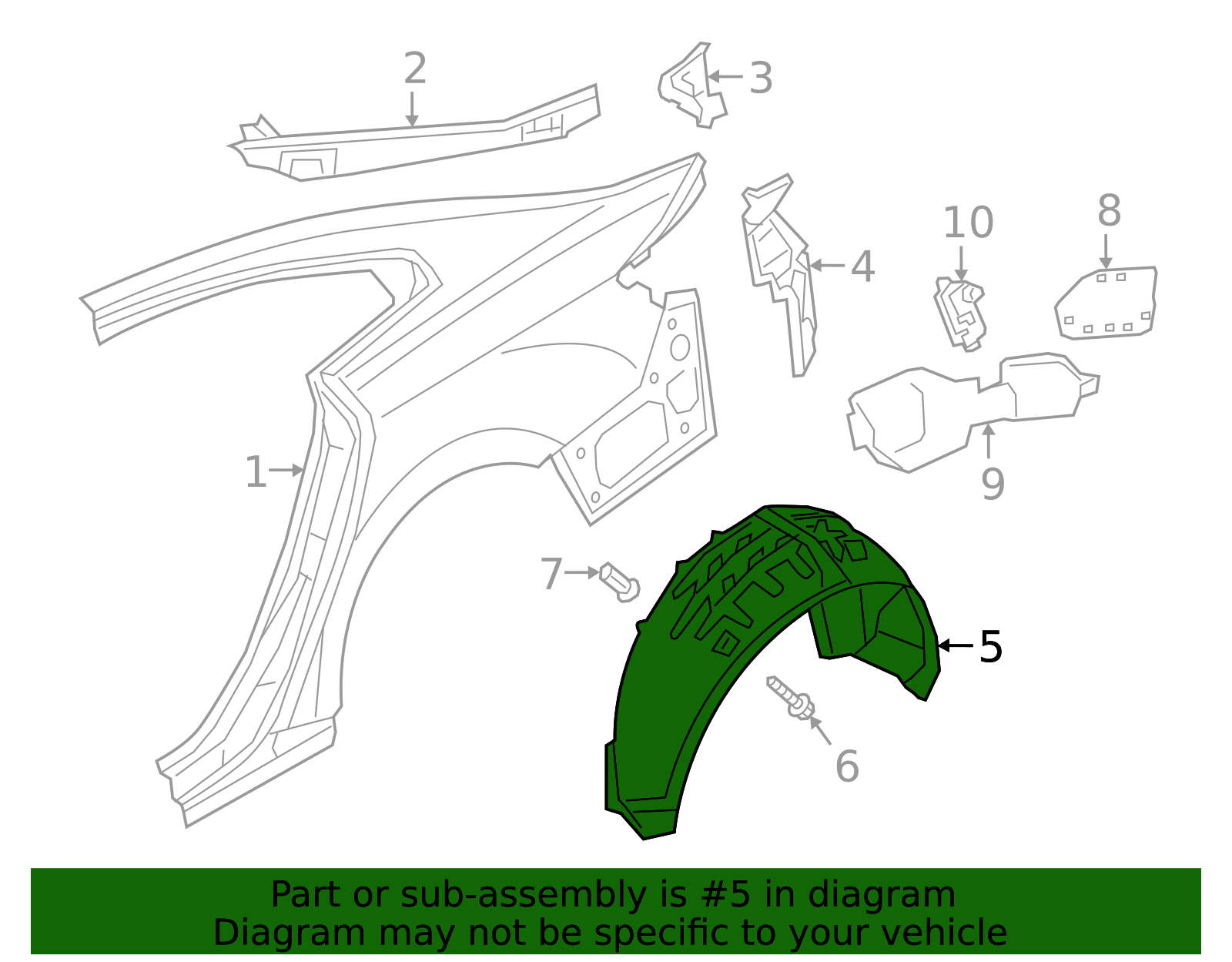 2019-2023 Volkswagen Arteon Wheelhouse Liner 3G8-810-972 | VW Direct Parts