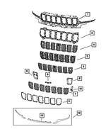 2021-2024 Jeep Insert Grille Kit 68431567AA | My Mopar Parts