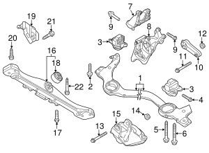 2015-2018 Porsche Cayenne Motor Mount Lower Bolt N-107-765-01 | Porsche ...