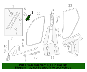 253-690-07-00 - Windshield Pillar Trim Bracket 2020 Mercedes-Benz ...