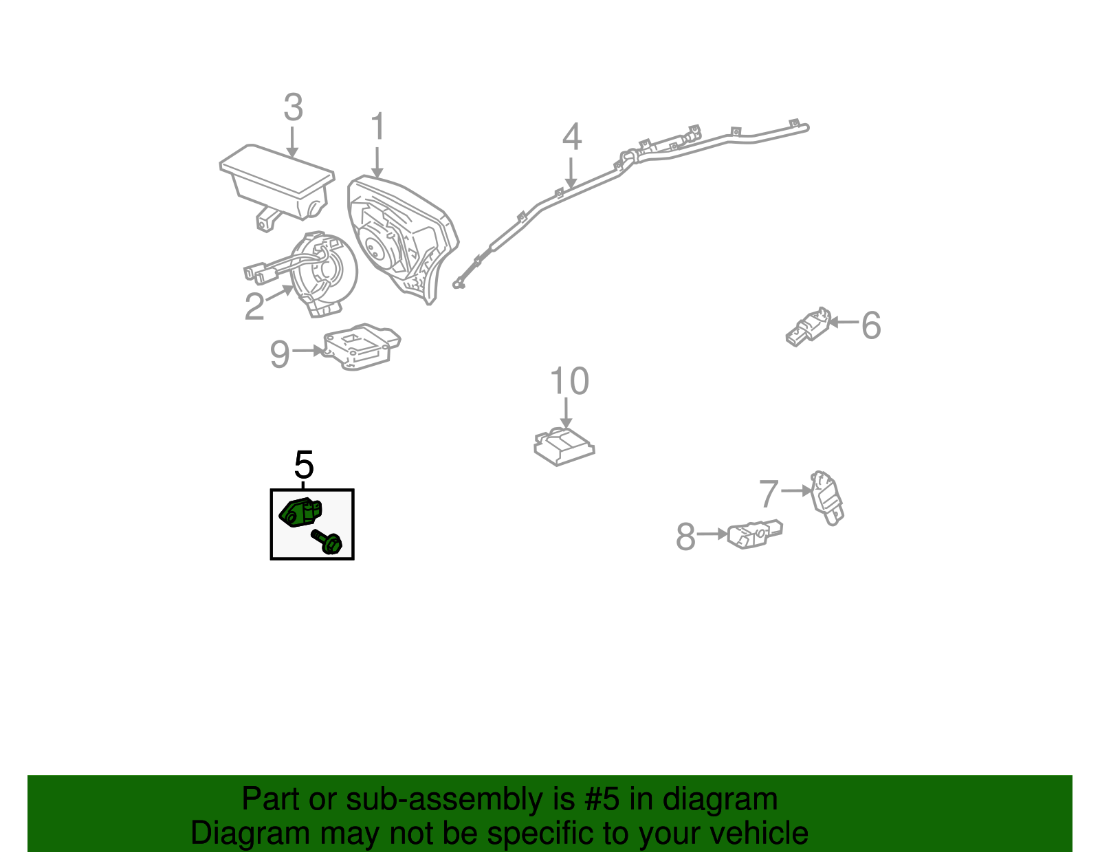 89173-09120 - 2005-2008 Toyota - Air Bag Impact Sensor (Left, Right ...