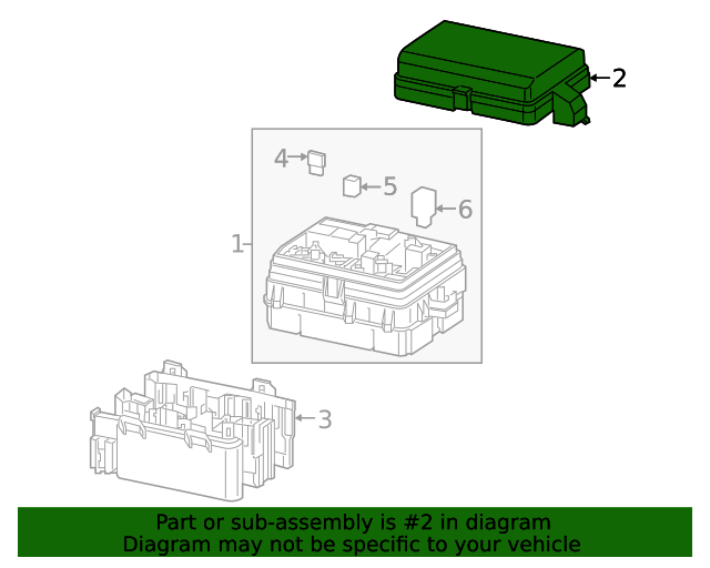 2021-2022 GM Engine Wiring Harness Junction Block Cover 84790035 ...