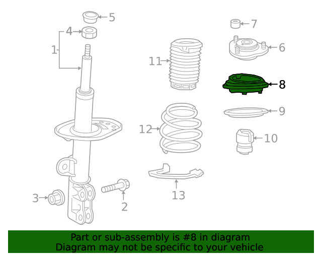 48619-02010 - Suspension Strut Bearing - 2019-2023 Toyota | OEM Genuine ...