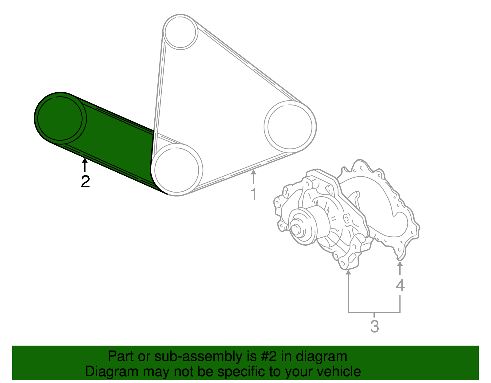 1998-2008 Toyota Alternator Belt 99366-31040 | Toyota Parts Center