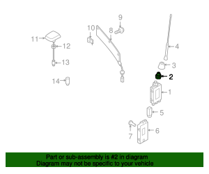 2008-2015 Audi Base Nut WHT-002-427 | Audi USA Parts