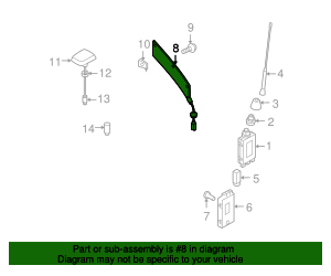 8J7-035-534 - Antenna Booster 2008-2015 Audi | Audi OEM Parts