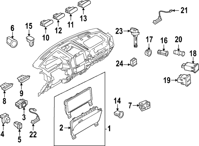 NL3Z-13D730-BA - Control Switch 2022-2024 Ford F-150 Lightning | Big 3 ...