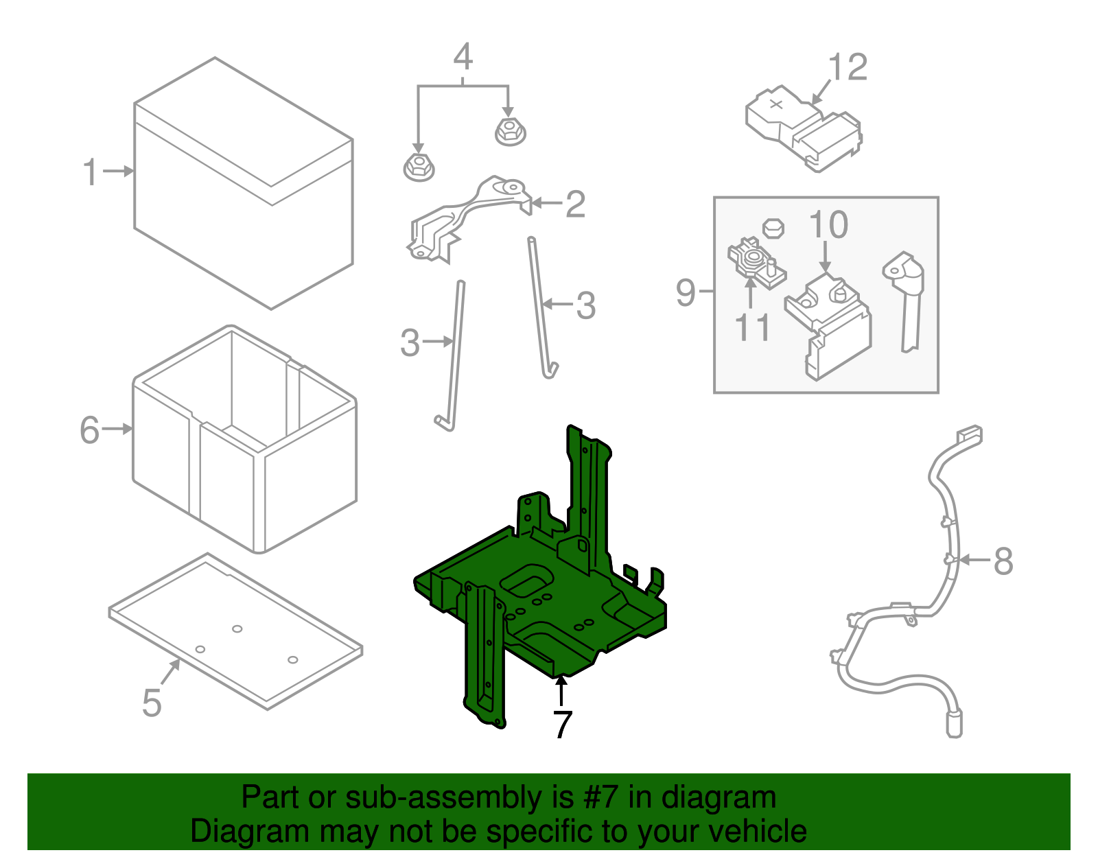 2015-2018 Nissan Rogue Mount Bracket 23714-4CL0B | My Nissan Part