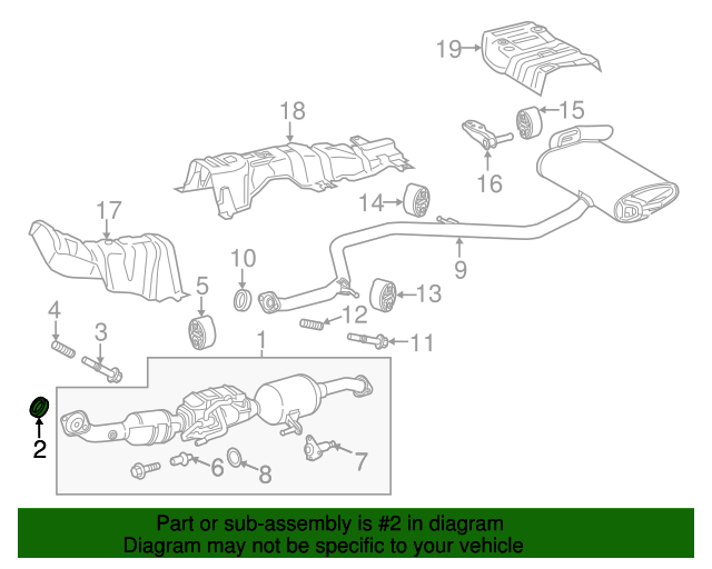 17451-0D140 - Exhaust Pipe Gasket - 2006-2024 Toyota | OEM Genuine ...